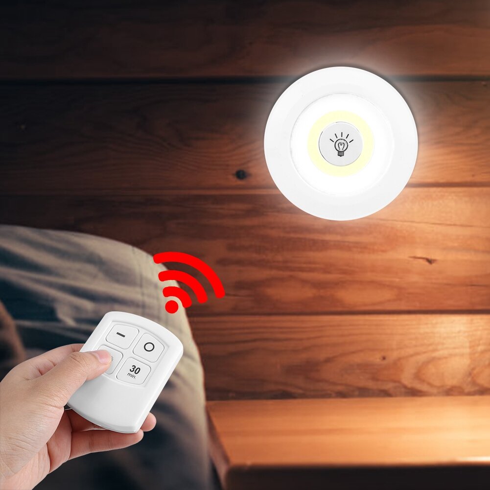 Светодиодный светильник с дистанционным управлением под шкафом, регулируемый ночник COB для кухонного шкафа, шкафа