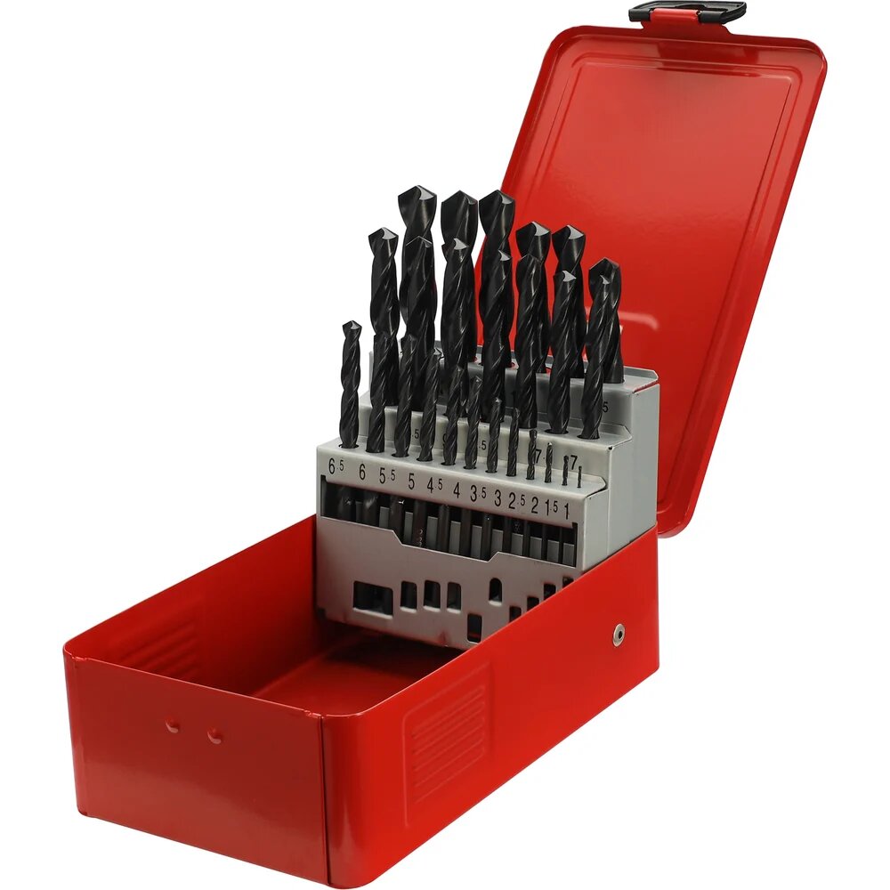 H-Tools Набор сверл по металлу 1-13мм 25шт DIN338 HSS-R 118град. серия Pro 205213PRO