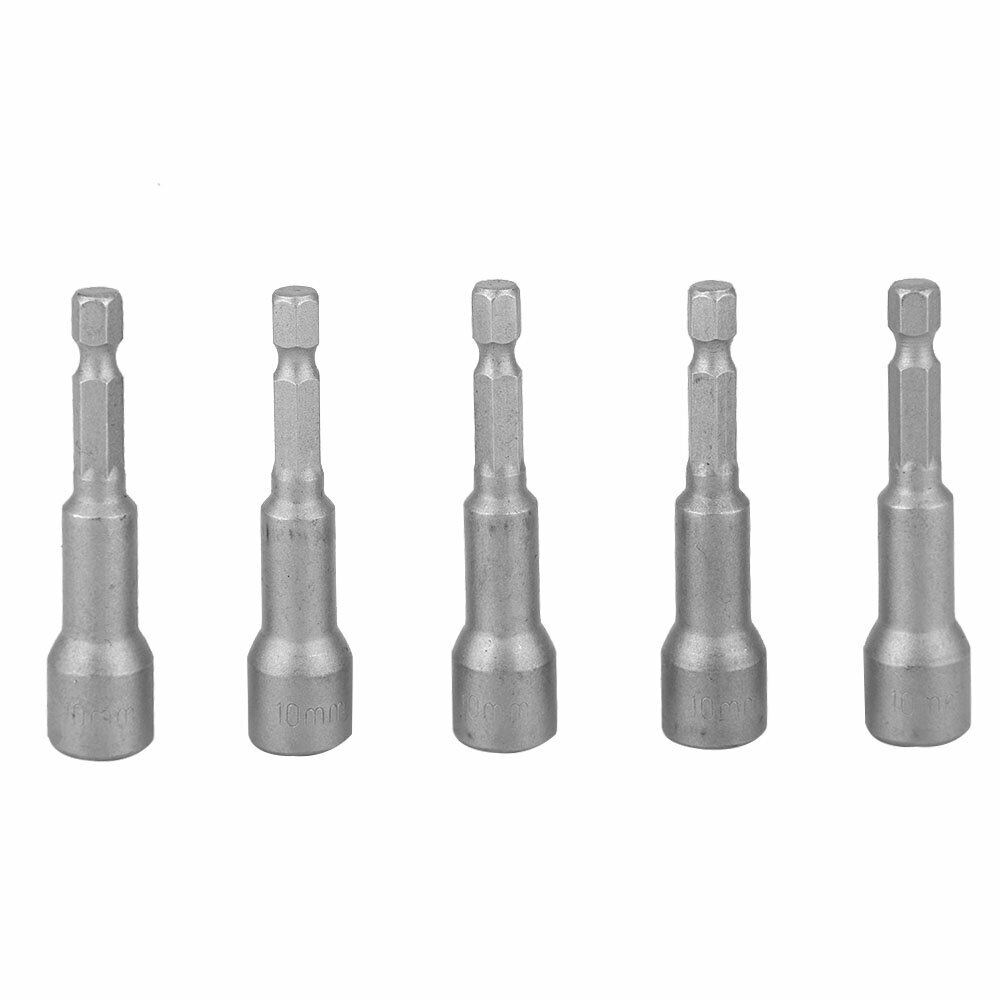 5 шт. 10 мм магнитная торцевая головка с шестигранным хвостовиком для электрической дрели из хром-ванадиевой стали