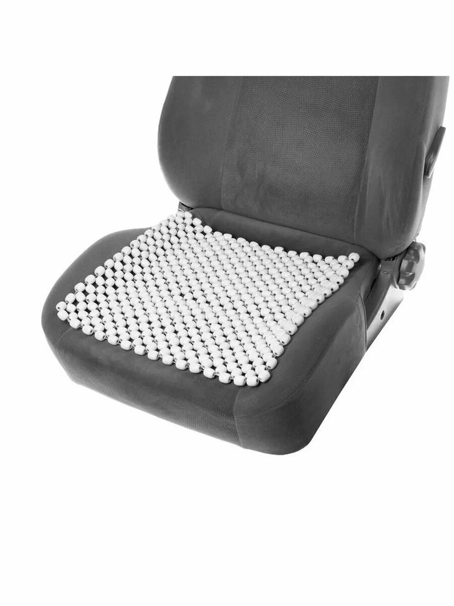 Накидка-массажер на сиденье 42х42 см, дерево, белый