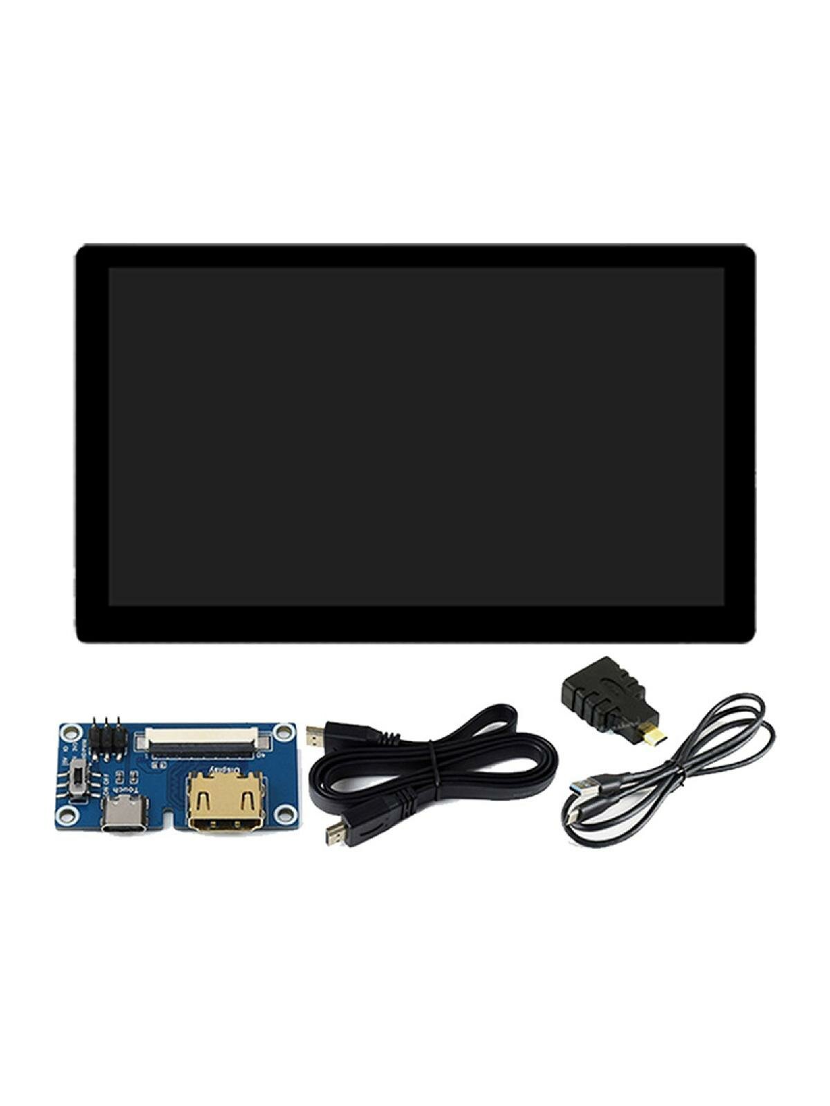 7' For RPI 5B/4B/3B+ Display Screen HDMIcompatible Capacitive Touchable Screen, 7-inch IPS/QLEDs Thin Screen Integrated