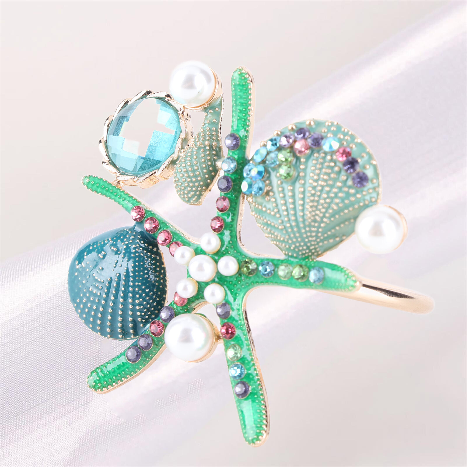 Морская раковина салфетки кольца металлические декоративные изделия из ремесленника