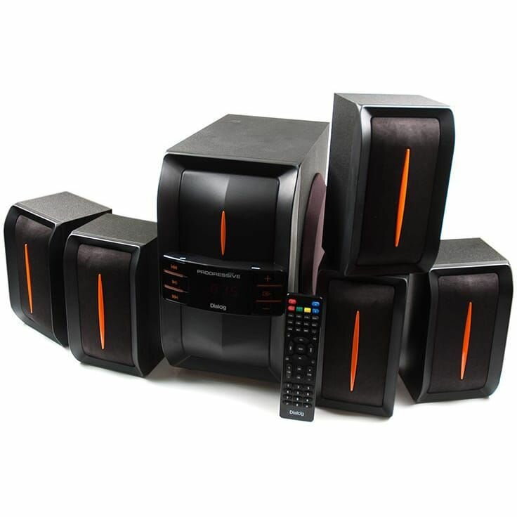 Колонки Dialog Progressive AP-540 5x12 + 40 Вт USB+SD reader черный