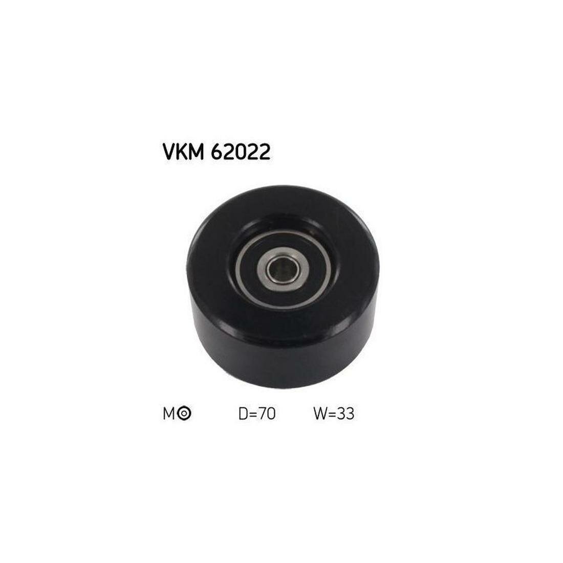Натяжной ролик, поликлиновой ремень для автомобилей SKF VKM62022, в упаковке 1 шт.