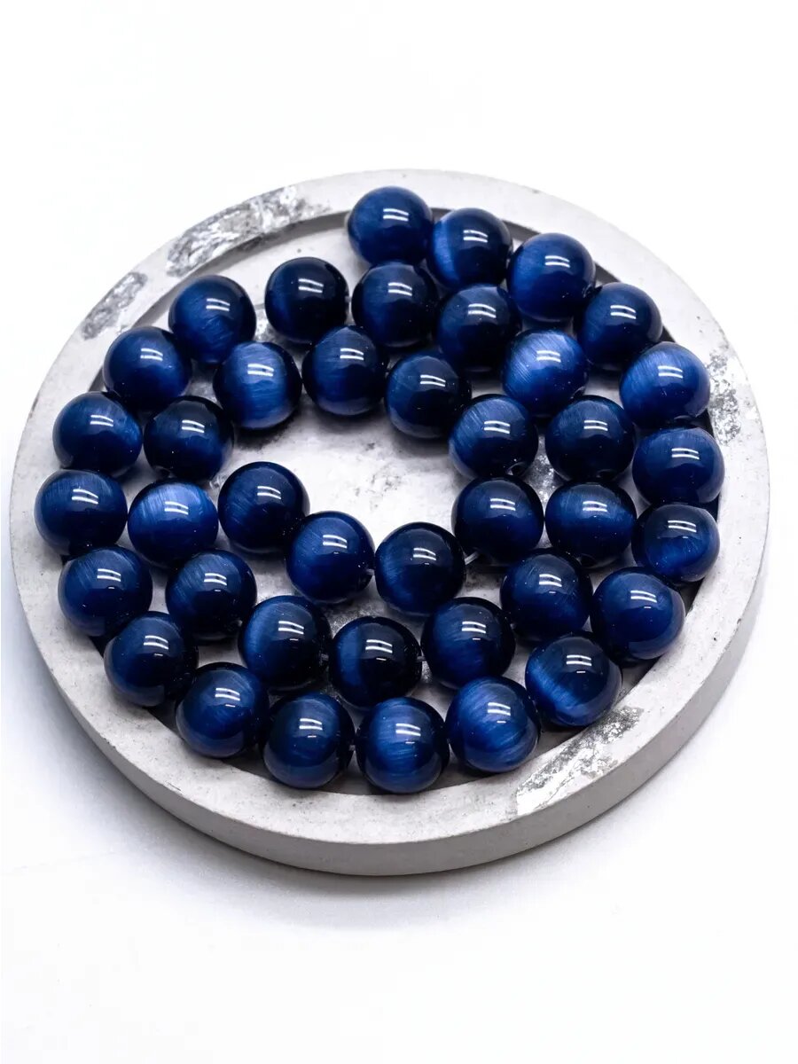 1515 Кошачий глаз премиум 10 мм 1 нить для создания амулета