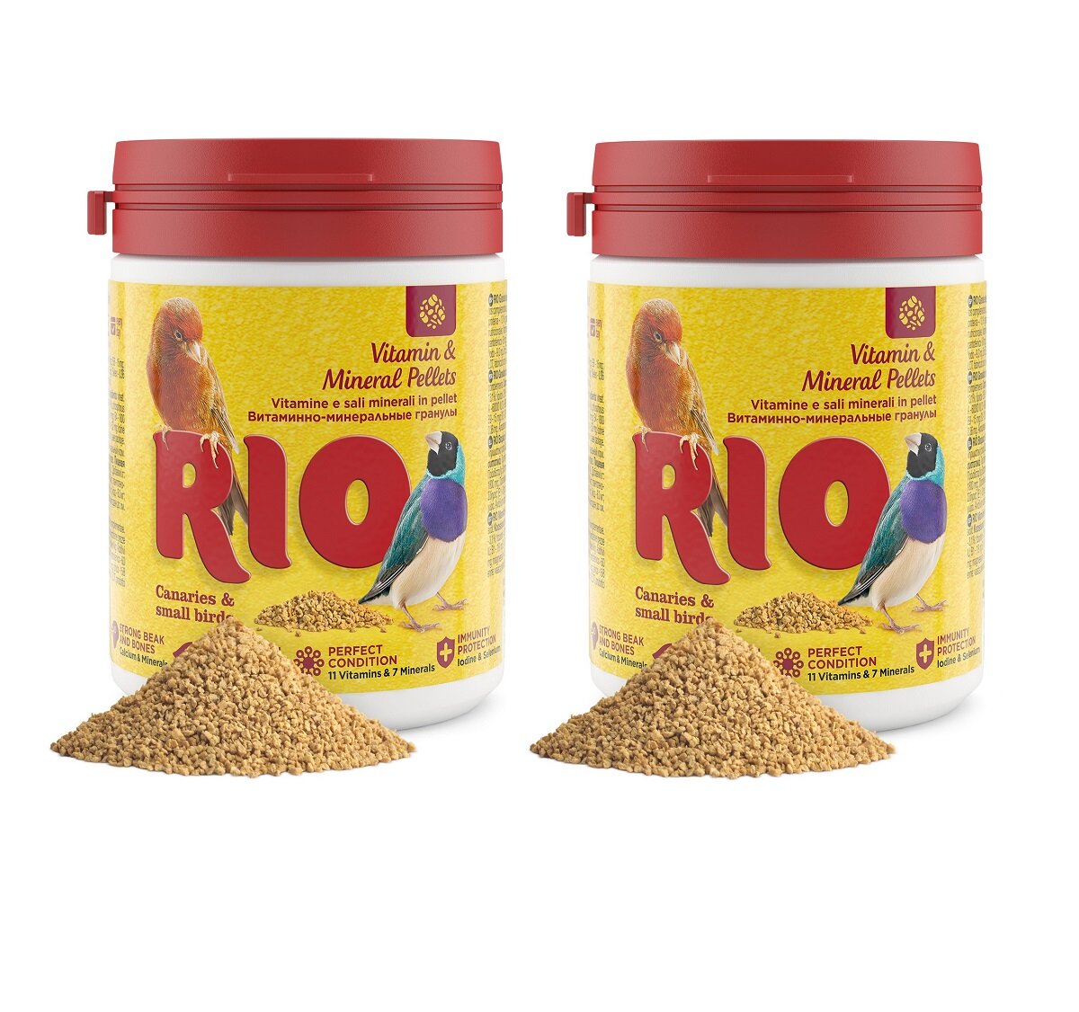 RIO Витаминно-минеральные гранулы для канареек, экзотов и других мелких птиц 120г (2 штуки)