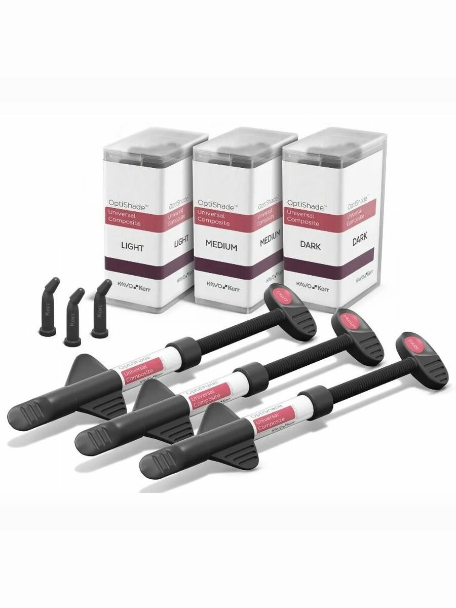 ОптиШейд (OptiShade), Light, светоотверждаемый наногибридный композит, шприц х 4г, 37111, KERR