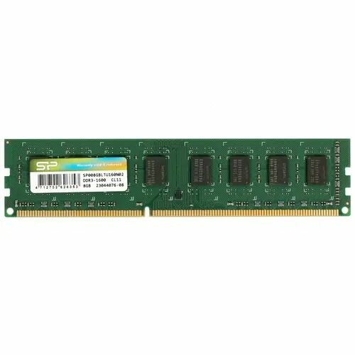 Оперативная память Silicon Power (SP008GBLTU160N02) DIMM DDR3 8 ГБ - 1 шт, 1600 МГц