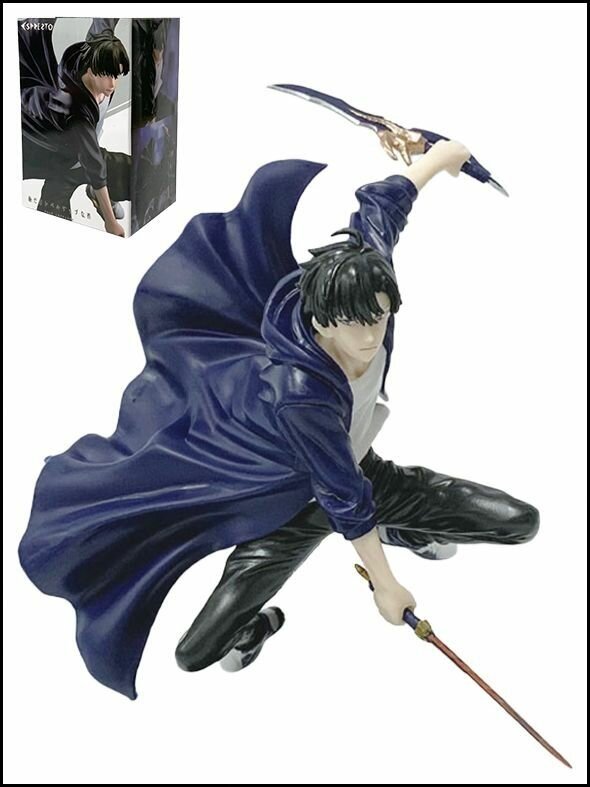 Aниме фигурка Поднятие уровня в одиночку Теневой монарх Сон джин ву / Solo Leveling 18cm