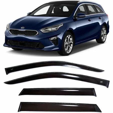 Дефлекторы боковых окон KIA Ceed Киа Сид 5дв. хэтчбек (2018-2021)