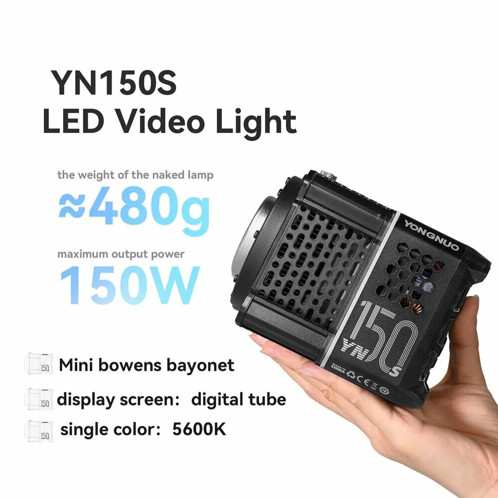 YONGNUO YN150s портативный светодиодный видеосвет 150 Вт заполняющий свет для фотосъемки 5