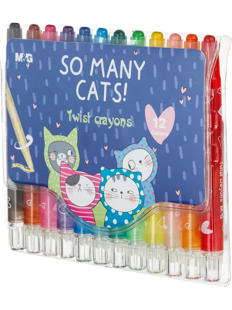 Восковые мелки для рисования, 12 шт