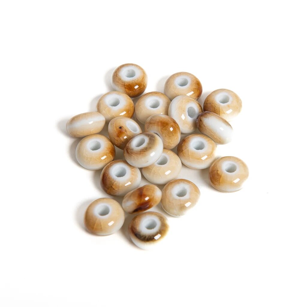 Многоцветные керамические бусины Midofare 13 мм 20 шт. Бежевый, 20pcs-13mm-XN35901