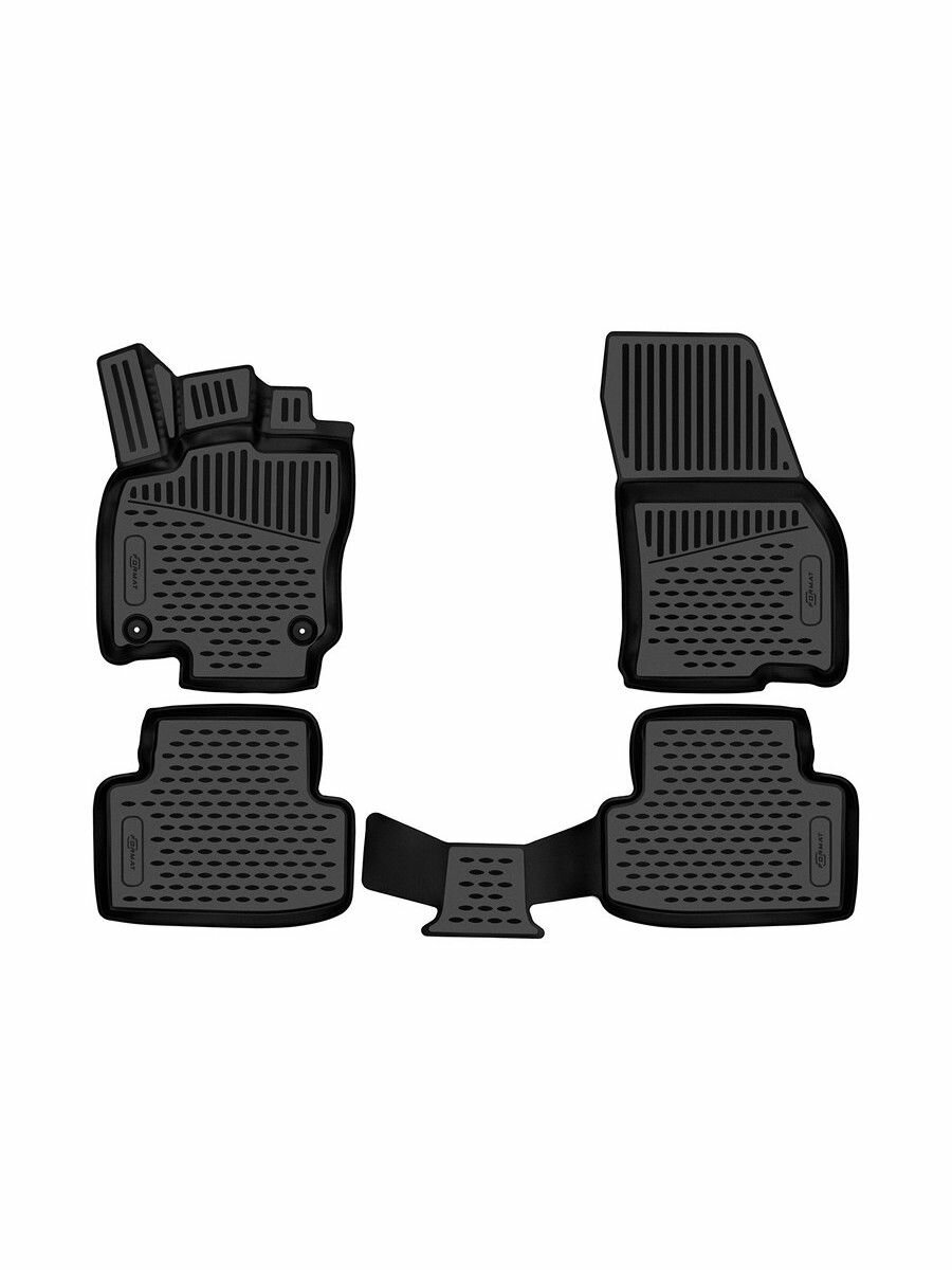 Коврики 3D в салон для JETTA VS5 2023-, 4шт. (ПУ, повышенная износостойкость) / Джетта ВС5