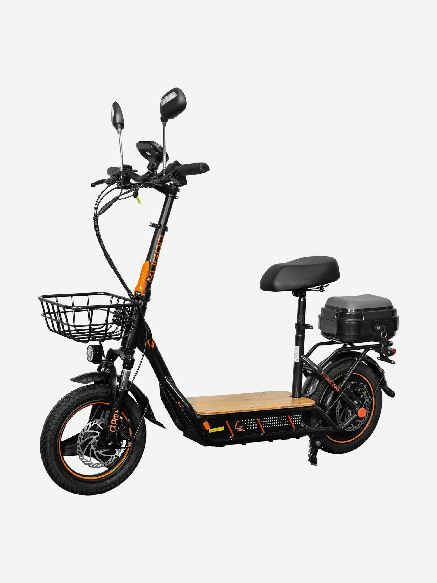 Электросамокат KUGOO C1 Pro Plus, максимальная нагрузка 120 кг, чёрный