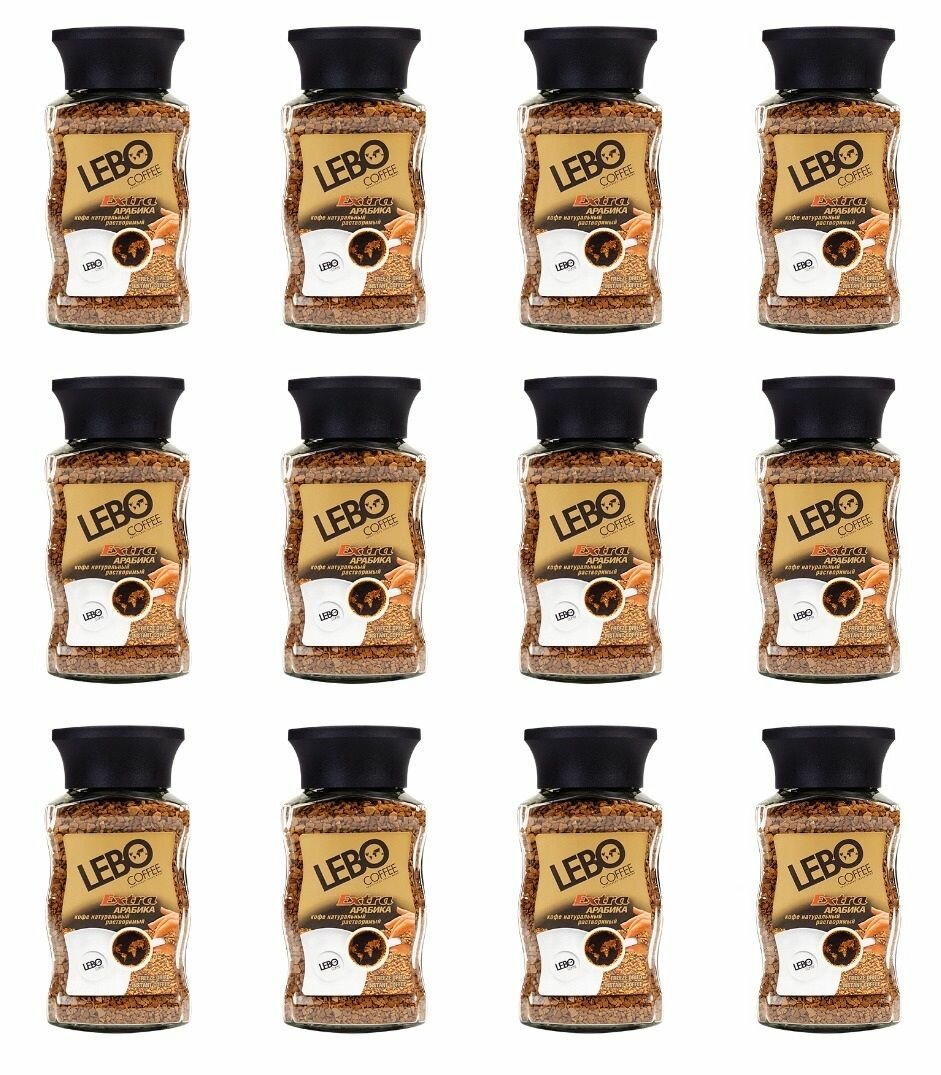 Lebo Кофе растворимый Extra, 100 г, 12 шт в коробке