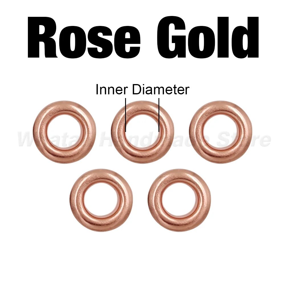 Люверсы Rose Gold 6 мм, 80 шт.