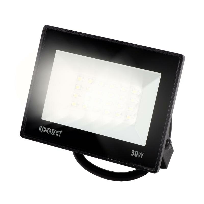 Прожектор светодиодный СДО-20 30Вт 6500К IP65 230В BL до прозр. закален. стекло, JAZZWAY 5047280 (1 шт.)