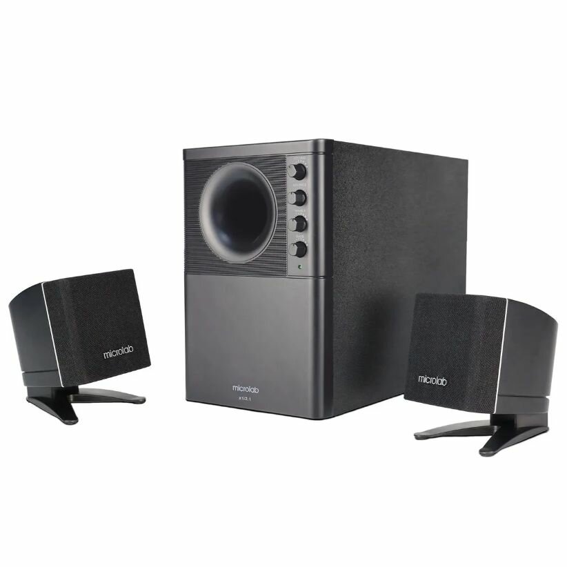 Колонки 2.1 Microlab X1 BT (X1 BT) черные - 34 Вт, Bluetooth, питание - сеть 220В