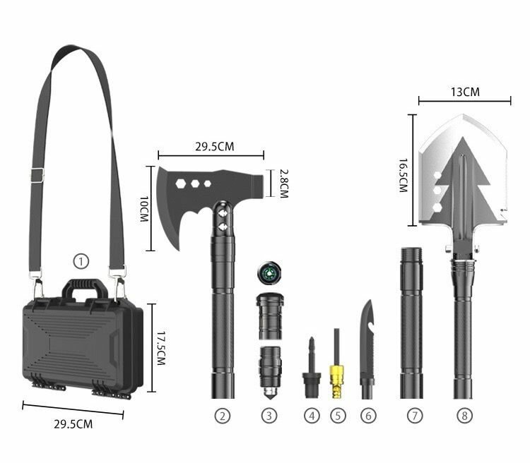 Лопата туристическая Туристическая лопата 10 в 1 многофункциональная