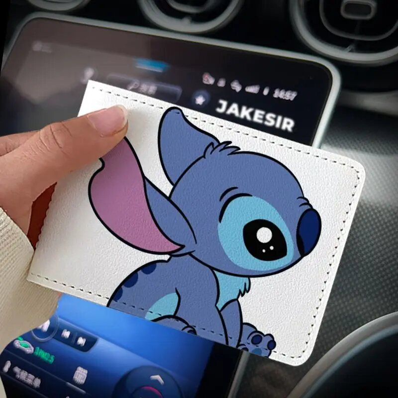 Чехол для водительских прав Стич и Лило на 4 отделения для карт