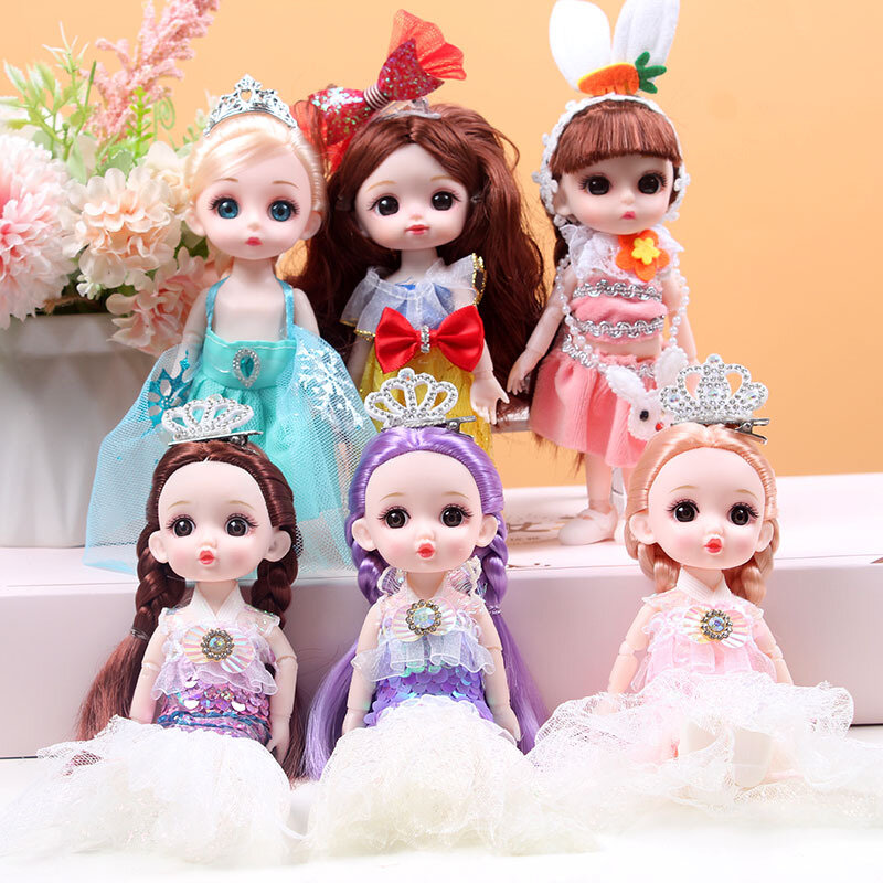 Горячая распродажа SG 17cm Многосоставной сменный рождественский набор кукол в подарочной коробке Изысканная постоянно меняющаяся кукла-принцесса