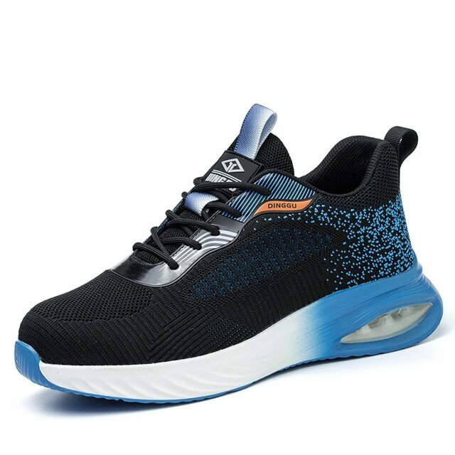 Мужская рабочая обувь со стальным носком, износостойкие защитные ботинки, рабочая обувь с защитой от проколов, мужские дышащие кроссовки с защитой от ударов