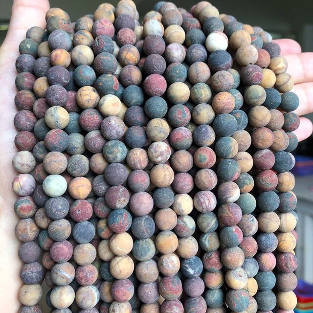 Бусины из натуральных камней TTUIJI 4-10 мм 6mm 62pcs, Picasso jasper
