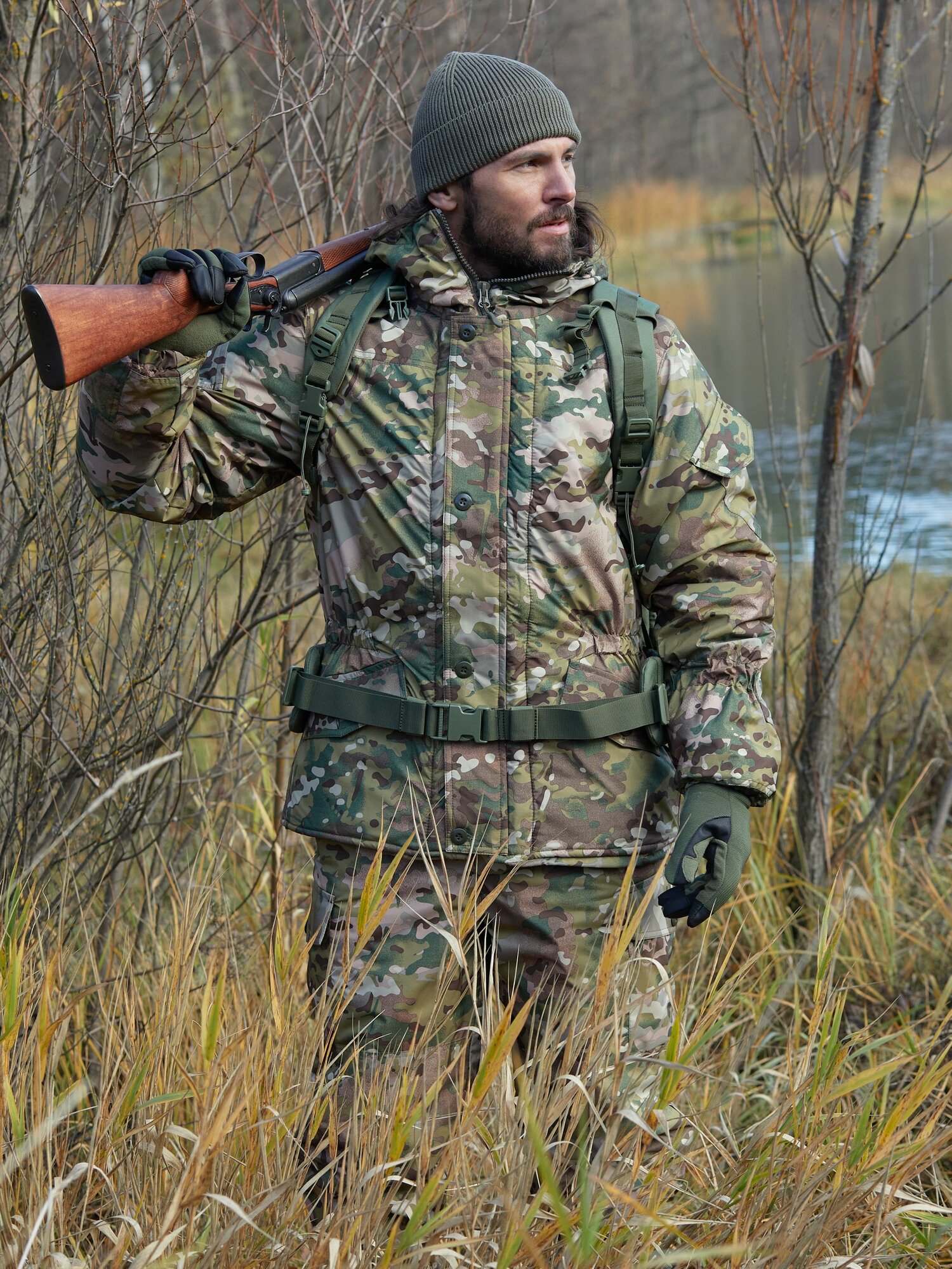 Зимний костюм "Алтай" Горка, мужской, дюспо, утеплитель синтепон, мультикам