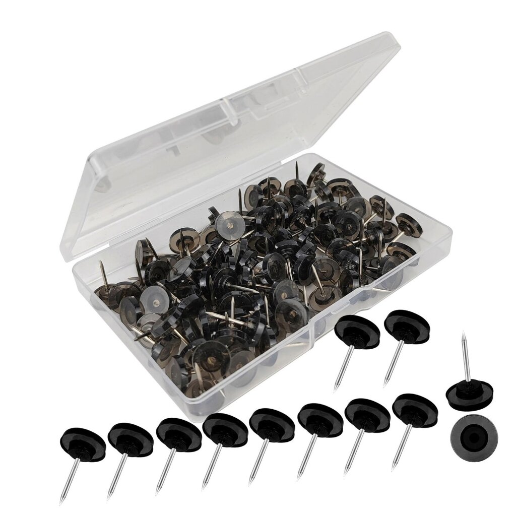 Коробка с чертежной доской для офиса, обучающими гвоздями разметки своими руками - черная 100 шт.