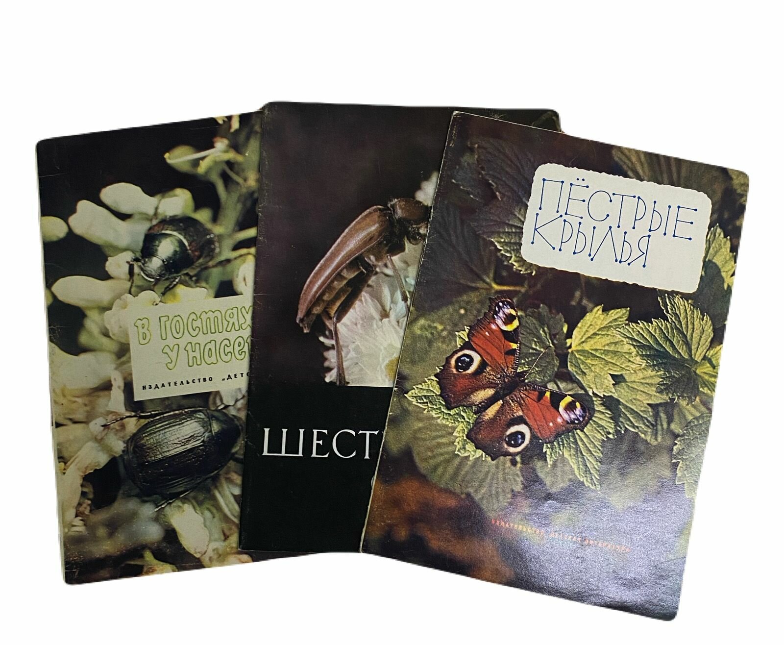 Набор из 3-х книг: Шестиногие соседи 1973/Пёстрые крылья 1972/ В гостях у насекомых 1970