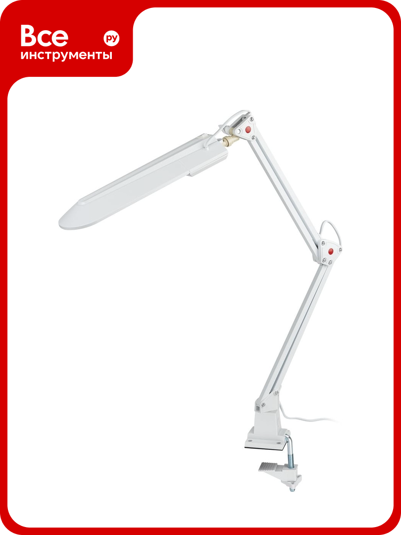 Настольная офисная лампа ЭРА на струбцине NL-201-G23-11W-W белый C0041457