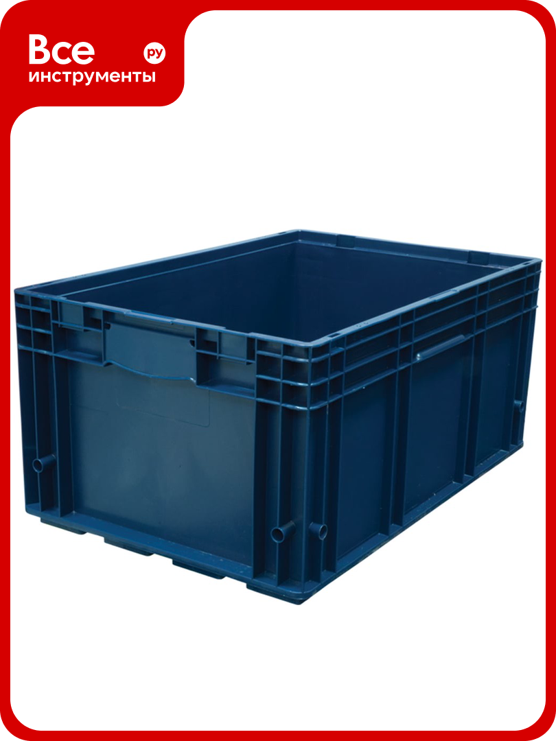 Ящик Тара. ру п/п 6429 R-KLT синий 20842, Применяется в складских и торговых помещениях