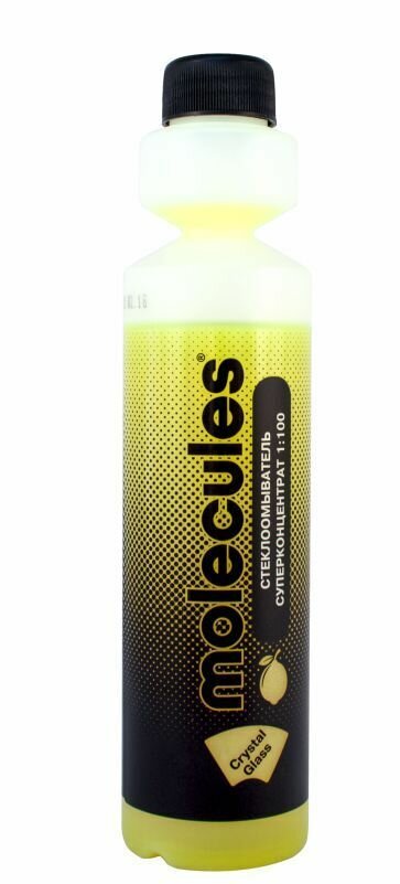 Стеклоомыватель суперконцентрат 1:100 MOLECULES "Crystal Glass" Лимон 250 мл.