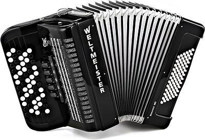 Weltmeister Romance602-II-72/60-BK Romance 602 Аккордеон кнопочный 60/72/II/3, черный