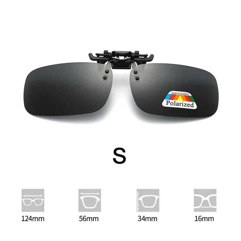 Поляризационные клип-он очки Black S-1pc