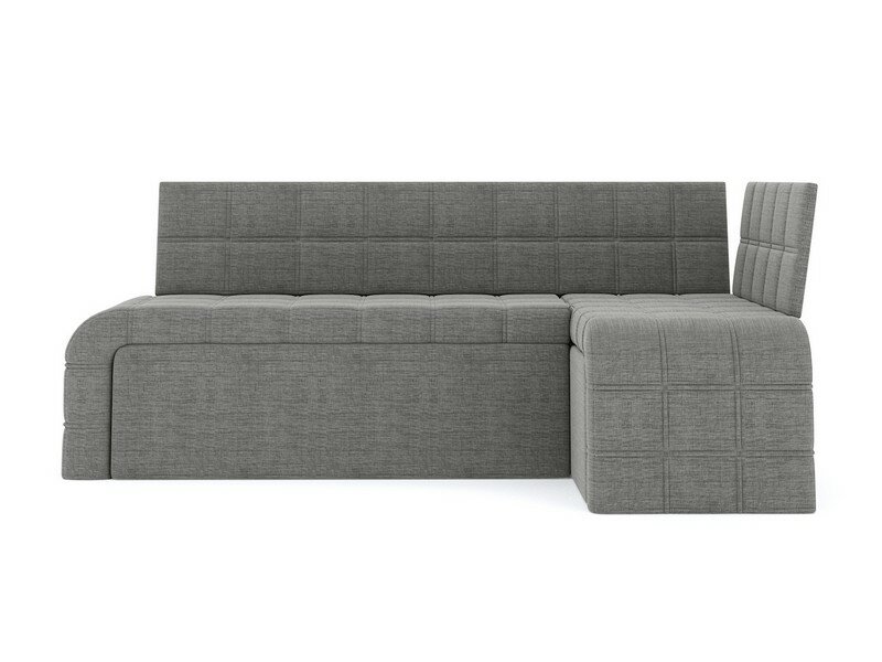 Кухонный угловой диван "Бристоль" механизм дельфин, в рогожке дрим грей