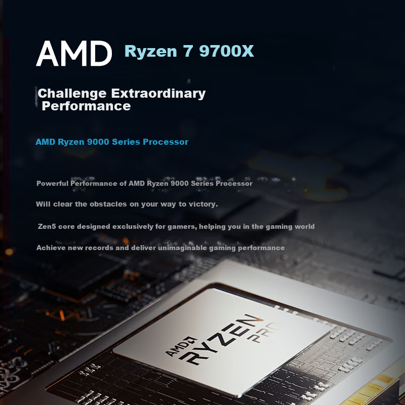 AMD & MSI Dark Knight Gaming Desktop PC with 20% National Subsidy, Ryzen R7 9700X/RTX5070/32GB/1TB Black Mythology Wukong Water Cooled Gaming Desktop Computer