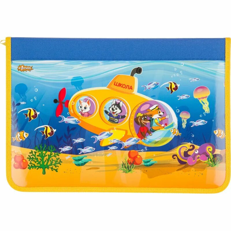 Папка для труда Шустрики, А4, резинки, ткань/ламин.340х235х30, ПТ-Р4 Комус Класс 1557106