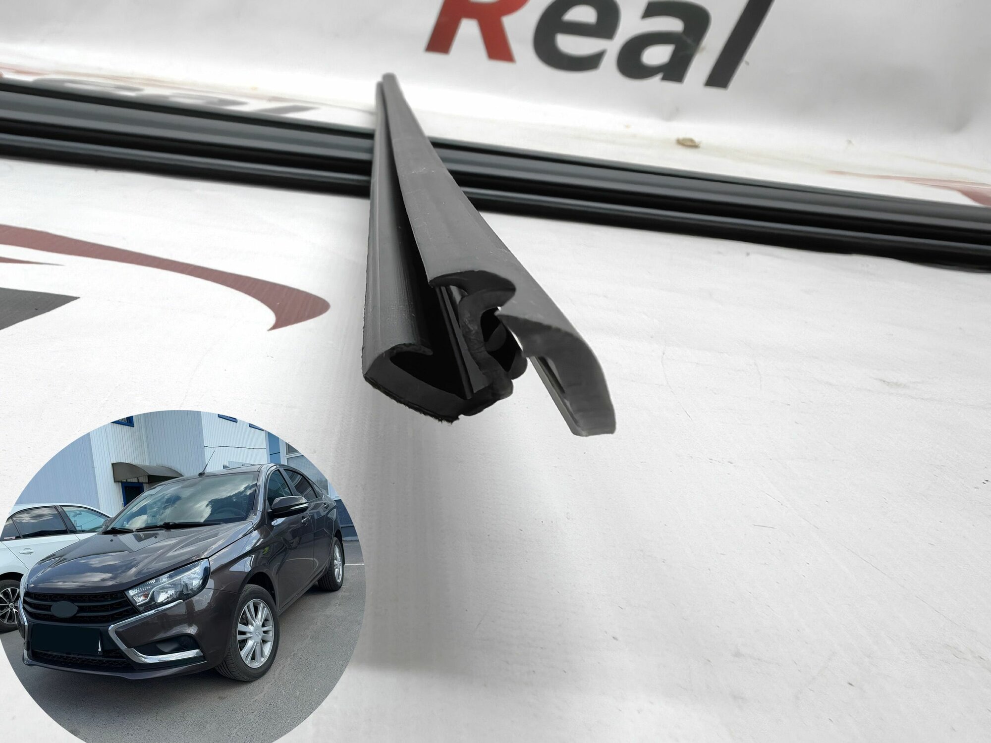 Комплект уплотнителей стекла двери внешний бархотка 2180