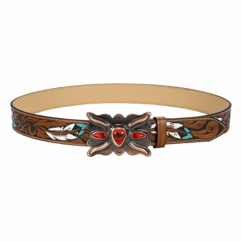 Этнический пояс для талии для повседневного костюма, панк пояс, хип-хоп, модная бижутерия, Красный Ананас - 100cm