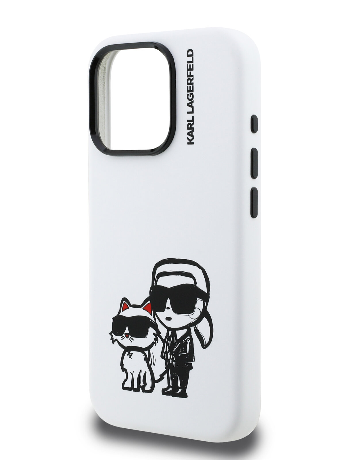 Чехол Karl Lagerfeld для iPhone 15 Pro Max силиконовый Liquid Silicone с MagSafe, белый