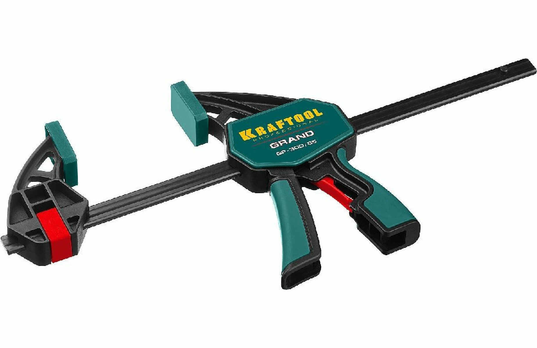 Пистолетная струбцина KRAFTOOL 300х85 мм глубина 85 мм сила 180 кгс сжатие 300 мм распор 500 мм