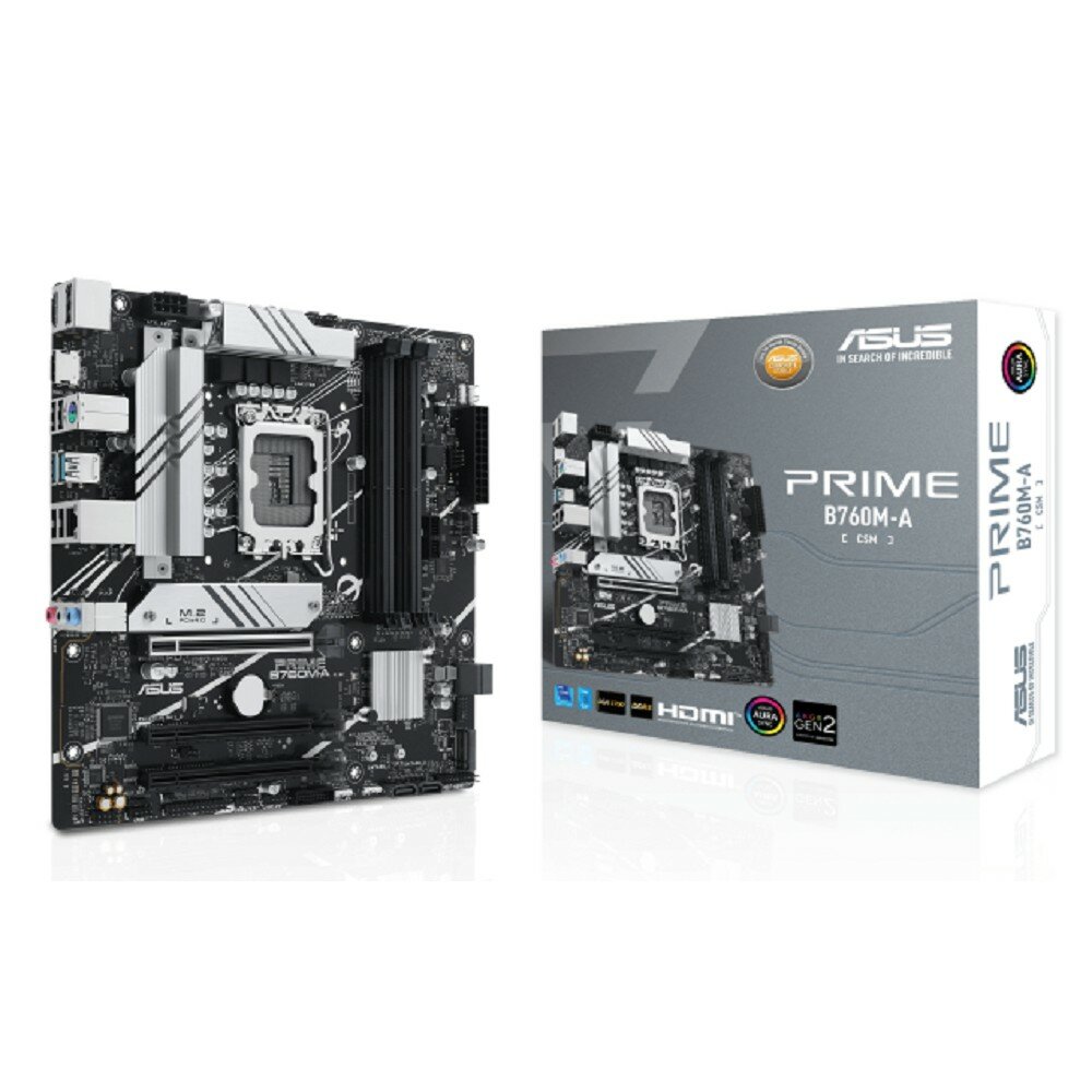 ASUS Материнская плата PRIME B760M-A-CSM LGA 1700 4хDDR V 2хM.2