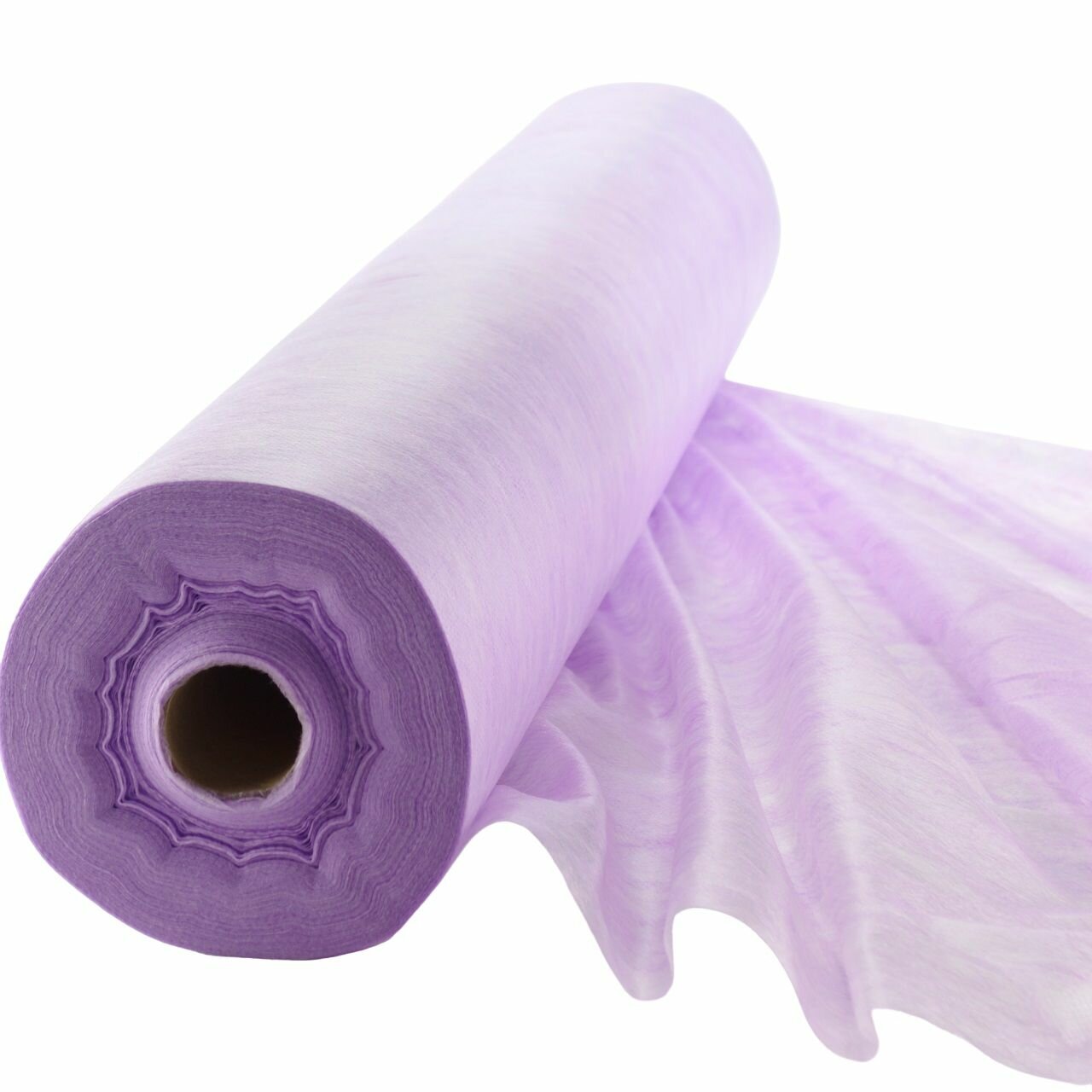 Простынь одноразовая 80*200см. н/ст, 15 пл. сиреневый (Эстетика) 100шт. (1 рулон)