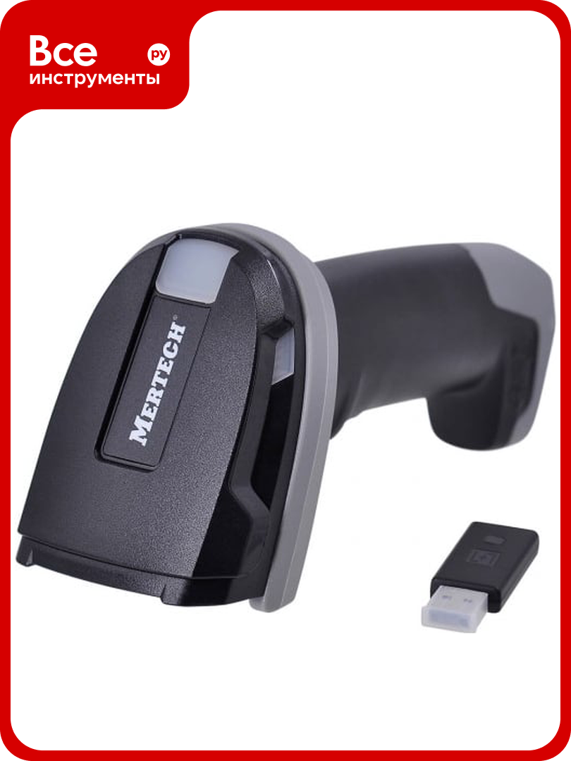 Сканер MERTECH CL-2410 BLE Dongle P2D USB black 4878, пластика, 380 мм