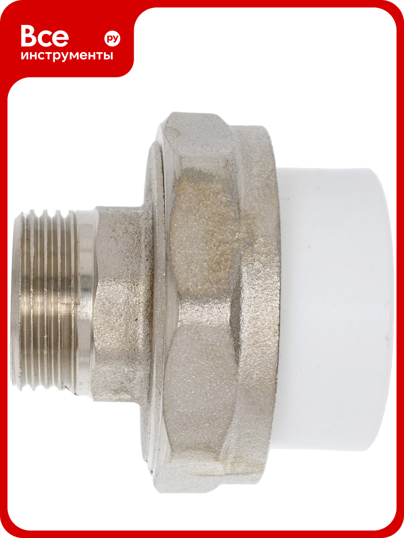 Комбинированная муфта РВК разъемная, раструбная ПП D32-3/4 НР 020575, металлическими