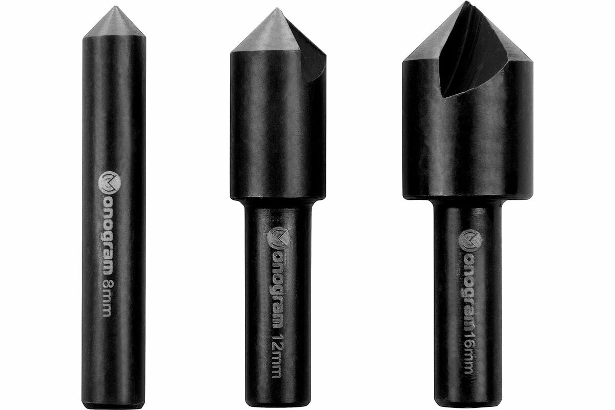 MONOGRAM Набор зенкеров по дереву и цветным металлам 8/12/16 мм 106-632 для обработки