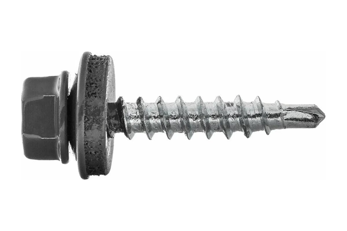 Zitar Саморез КР св. 4,8x19 мм графит серый RAL 7024, 400 шт, ведро для крепежа