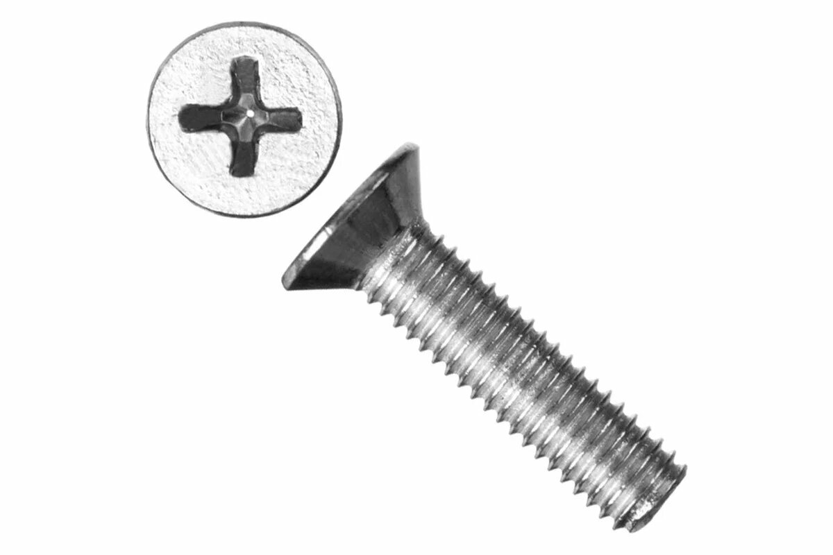 Винт потай с метрической резьбой DIN 965 5x25, 10 шт, крепежная техника 38448
